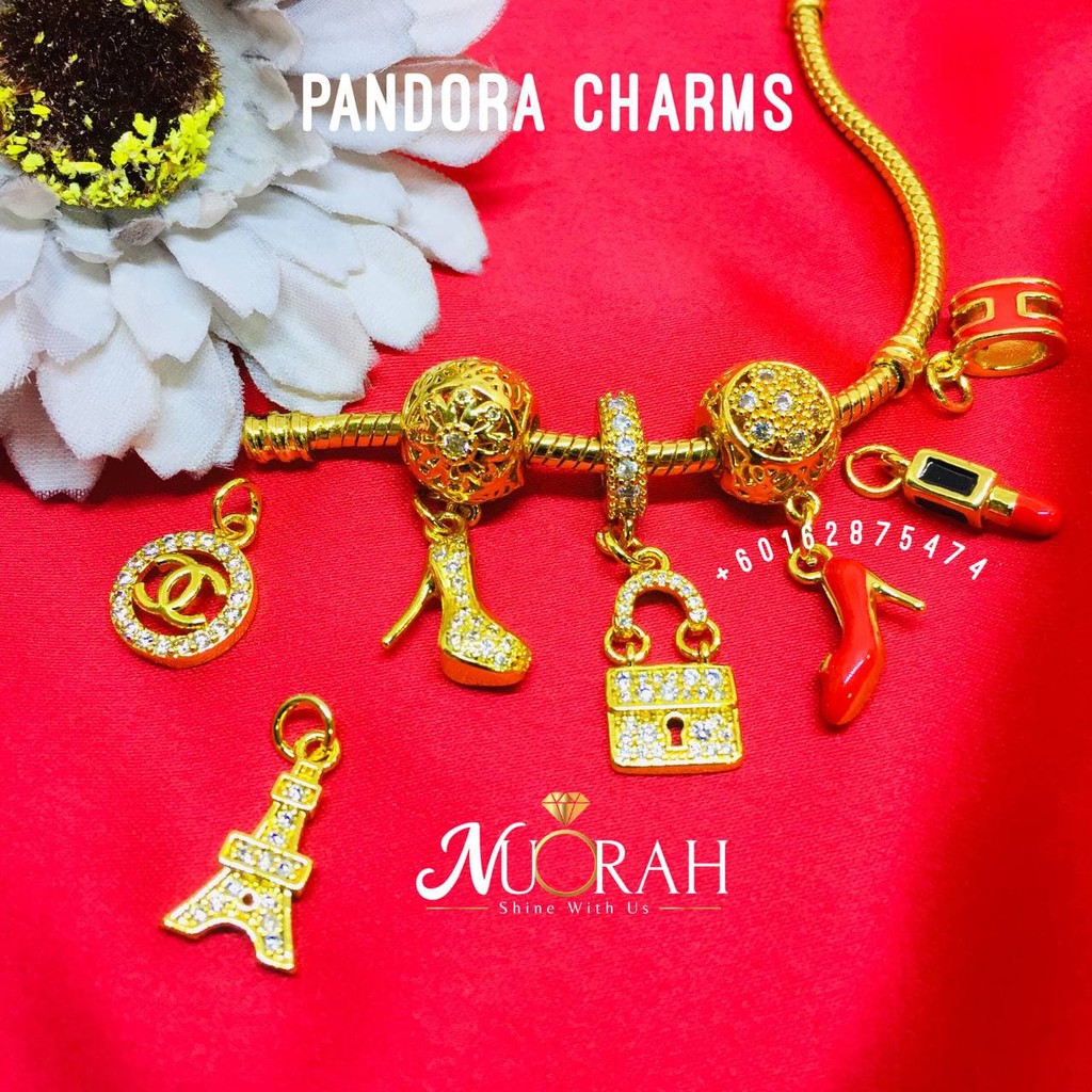 PANDORA CHARMS/BEADS/PENDANT 🌹•Emas Korea Exclusive Design 💯 Mcm emas ...