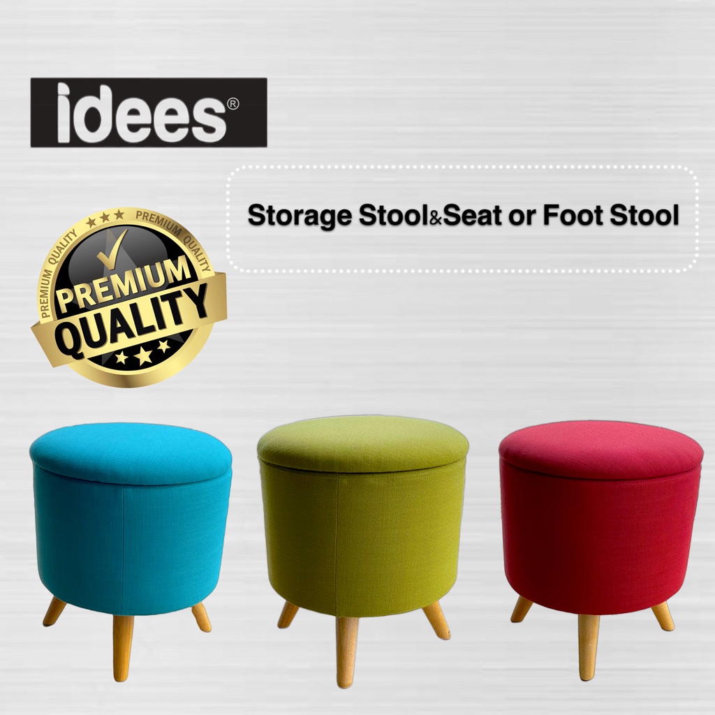 Idees Storage Stool & Seat or Foot Stool | Shopee Malaysia