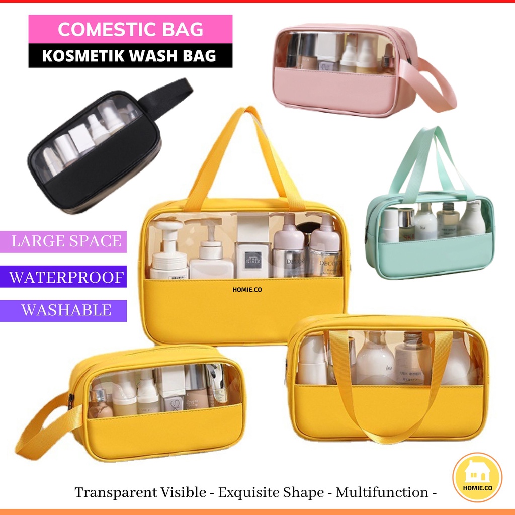 HOMIE Modern Cosmetic Bag Wash PU Cosmetic Bag Travel Cosmetic Bag Beg ...