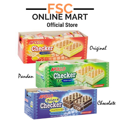 [FSC] Apollo Checker Layer Cake 24ps x 18gm | Shopee Malaysia