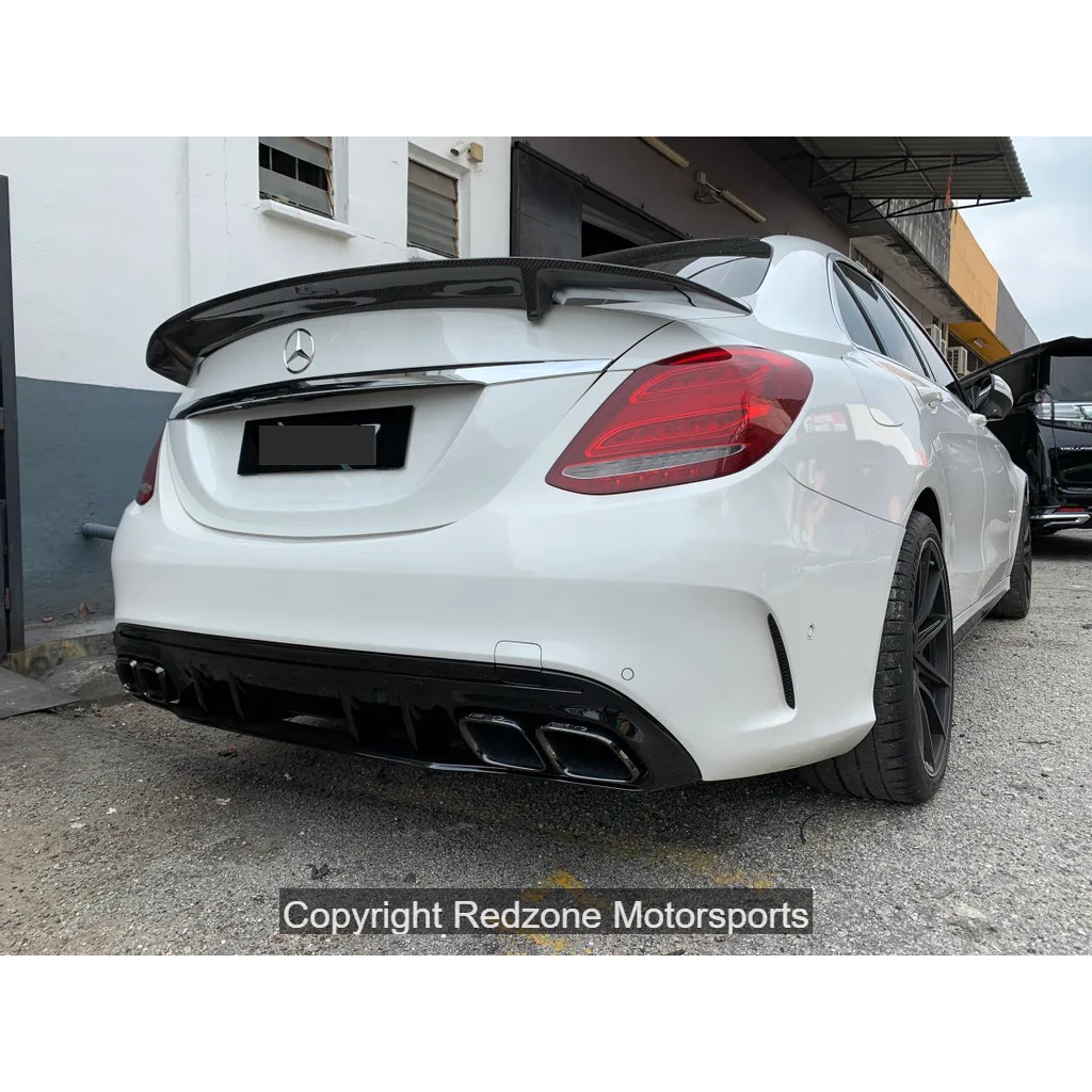 Mercedes benz W205 C63 Facelift Diffuser with Tail Pipe | Shopee Malaysia