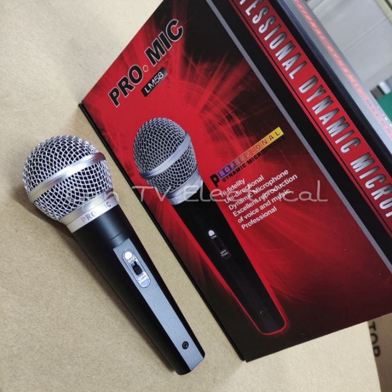 Black Spider Pro Mic LM58 Professional Hi-fidelity Uni-directional Dynamic Karaoke Wired ...