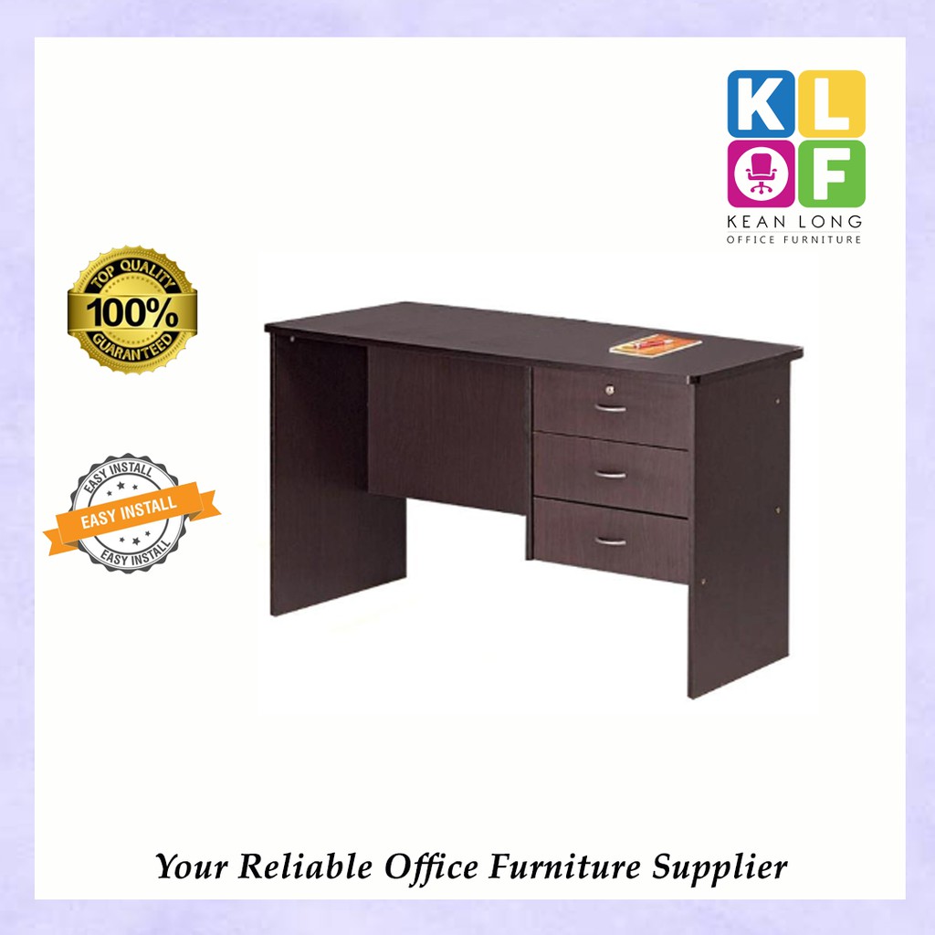 KLOF Office Table 4 Feet With Drawer / Meja Pejabat 4 Kaki Dan Laci ...