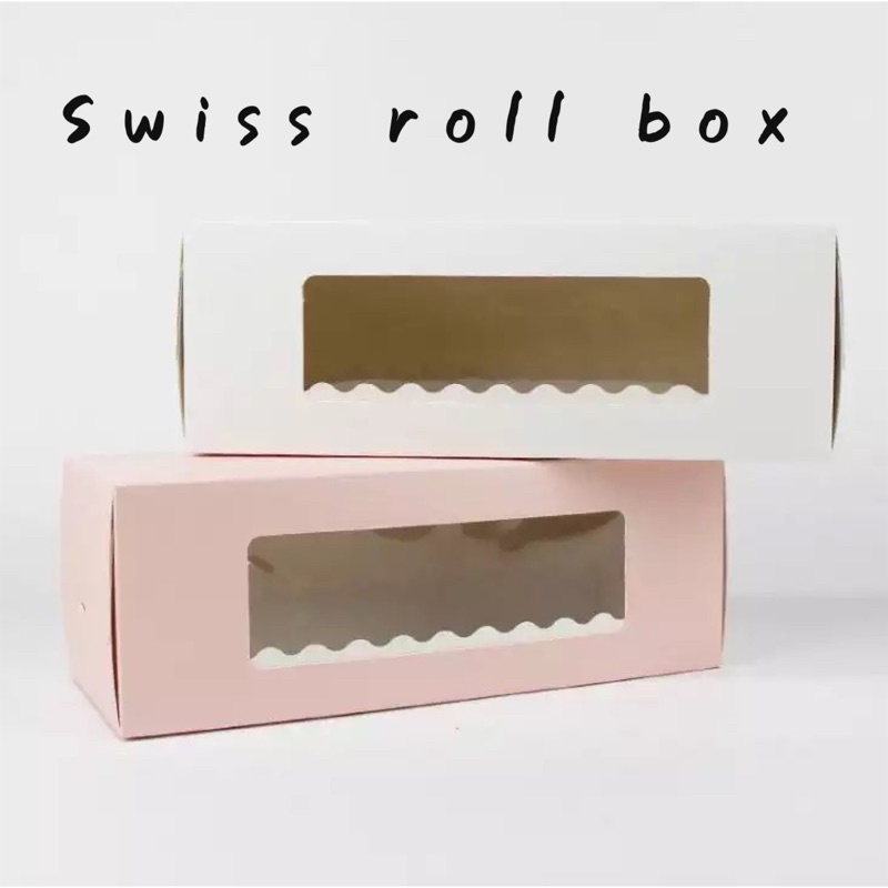 Hiccup! Swiss roll box cake box packaging | Shopee Malaysia
