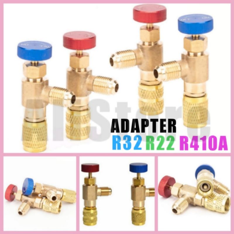 ALi R410A R32 R22 Refrigeration Charging Valve Adapter Air Conditioning ...