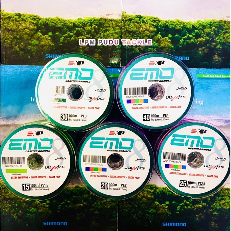 EXP EMO 8X 100M CASTING & JIGGING BRAIDED LINE | Shopee Malaysia
