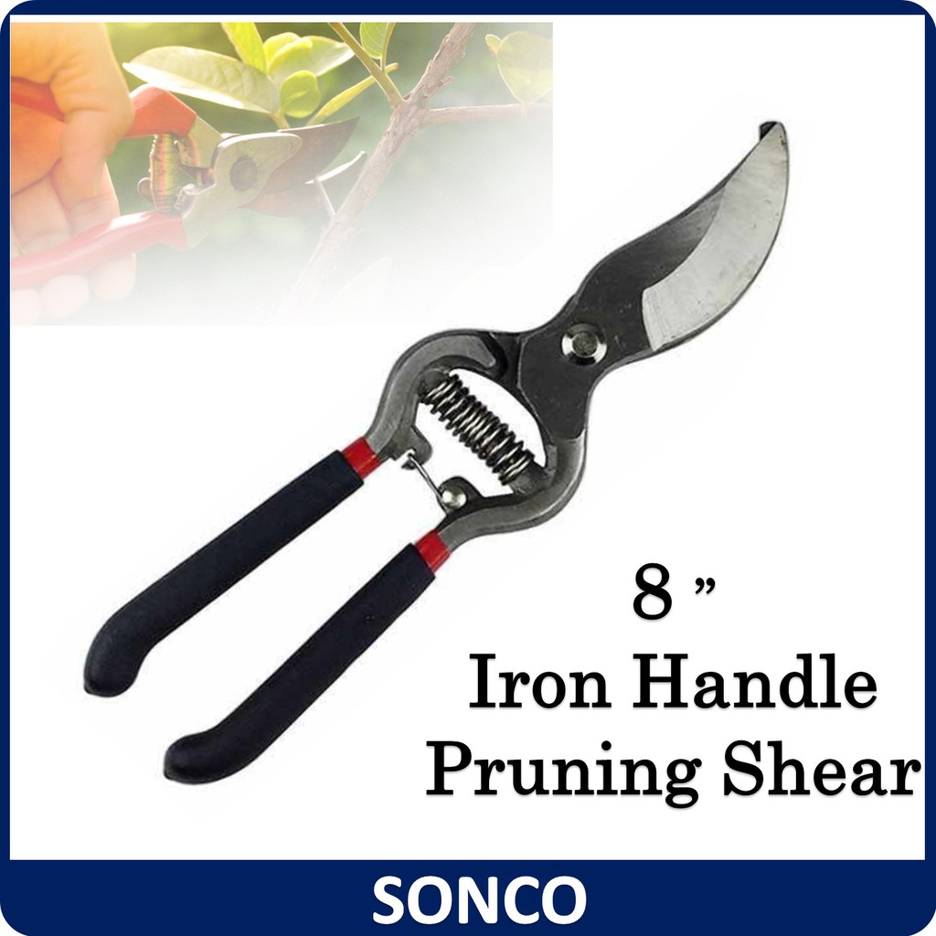 8" HEAVY DUTY GARDEN PRUNING SHEARS WITH SPRING / GARDER CUTTER ...