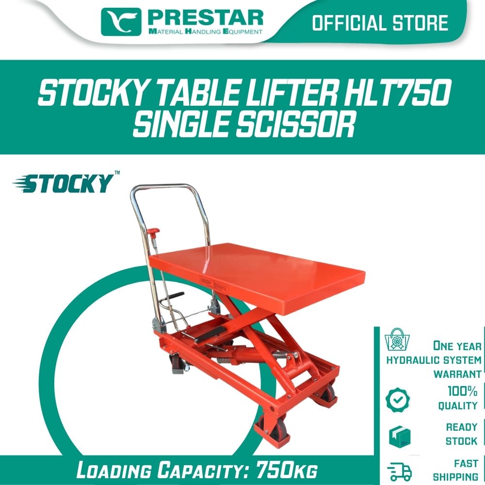 PRESTAR MHE Stocky Hydraulic Table Lifter Lifting 750 Kgs Table Size ...