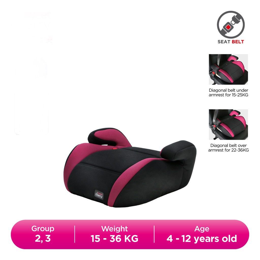 Sweet Cherry Forward Facing Backless Baby Child Booster Car Seat 4-12 ...