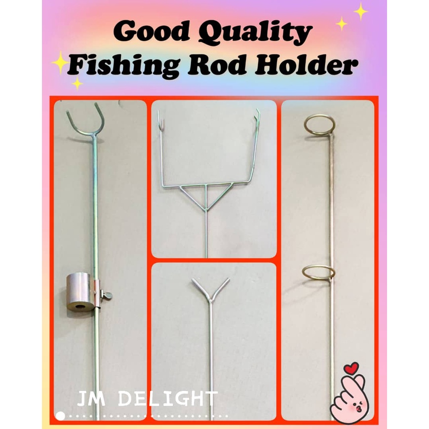 🐟GOOD QUALITY Fishing Rod Stand Holder Metal Steel Fishing Rod Bracket ...