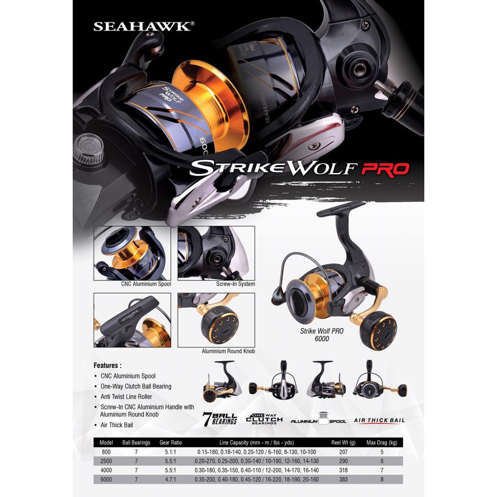 SEAHAWK STRIKE WOLF PRO READY STOCK WITH FREE GIFT | Shopee Malaysia