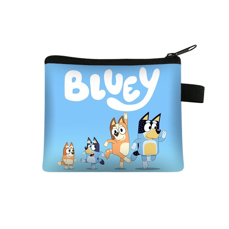 Bluey~ Cartoon Zipper Coin Purse Portable Wallet Bank Card Key Storage ...