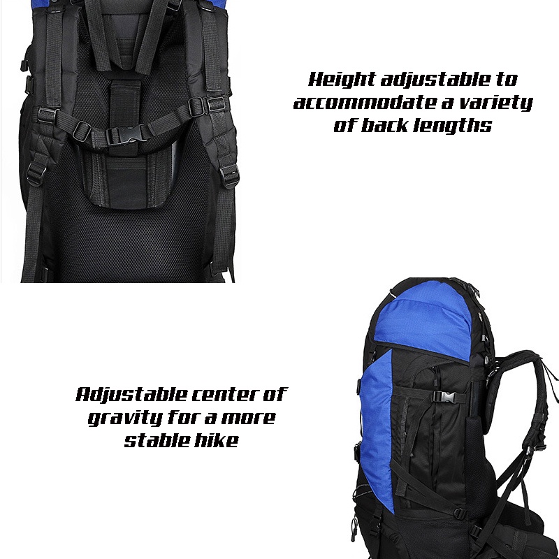 JDEX OUTLANDER Backpack Hiking Bag 80L Waterproof Men Women Outdoor ...