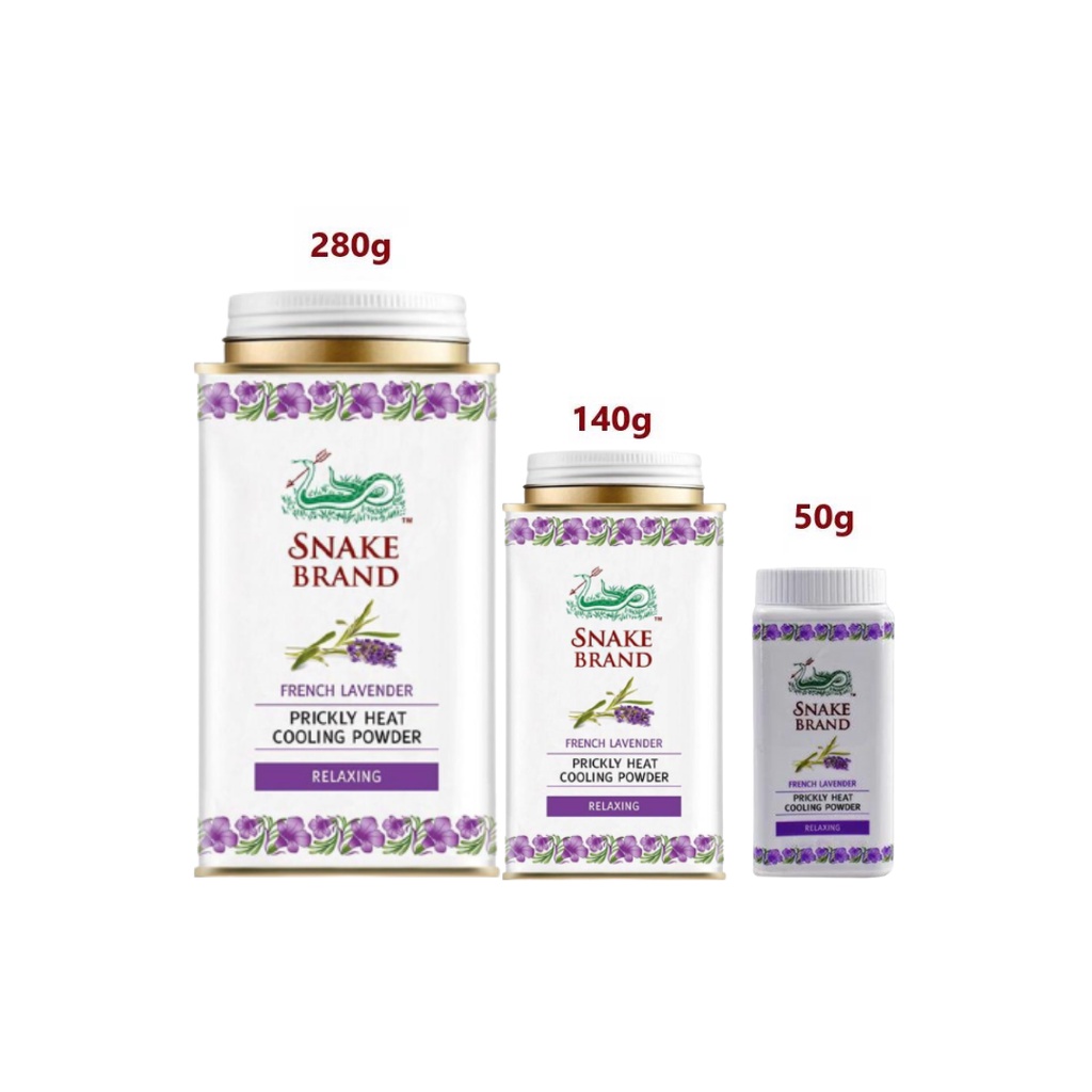 SNAKE BRAND PRICKLY HEAT COOLING POWDER CLASSIC LAVENDER BEDAK GATAL 50G / 140G / 280G 蛇粉 ...