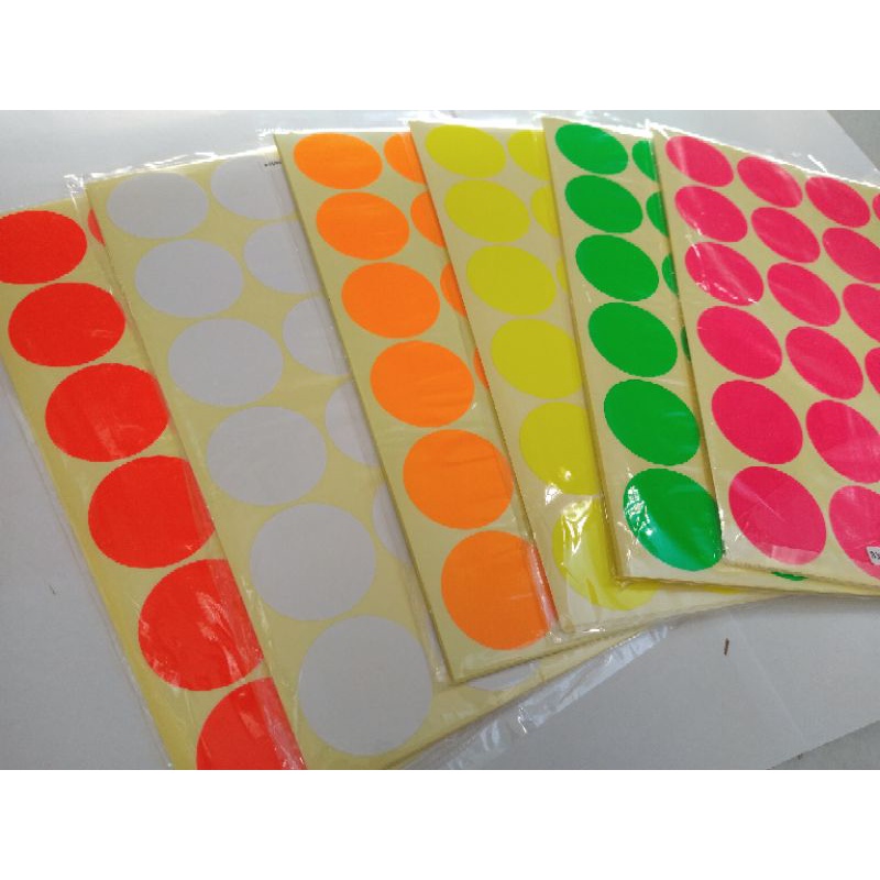Bulat Berwarna-warni Polka Pelekat Warna Klasifikasi Label Warna Self ...