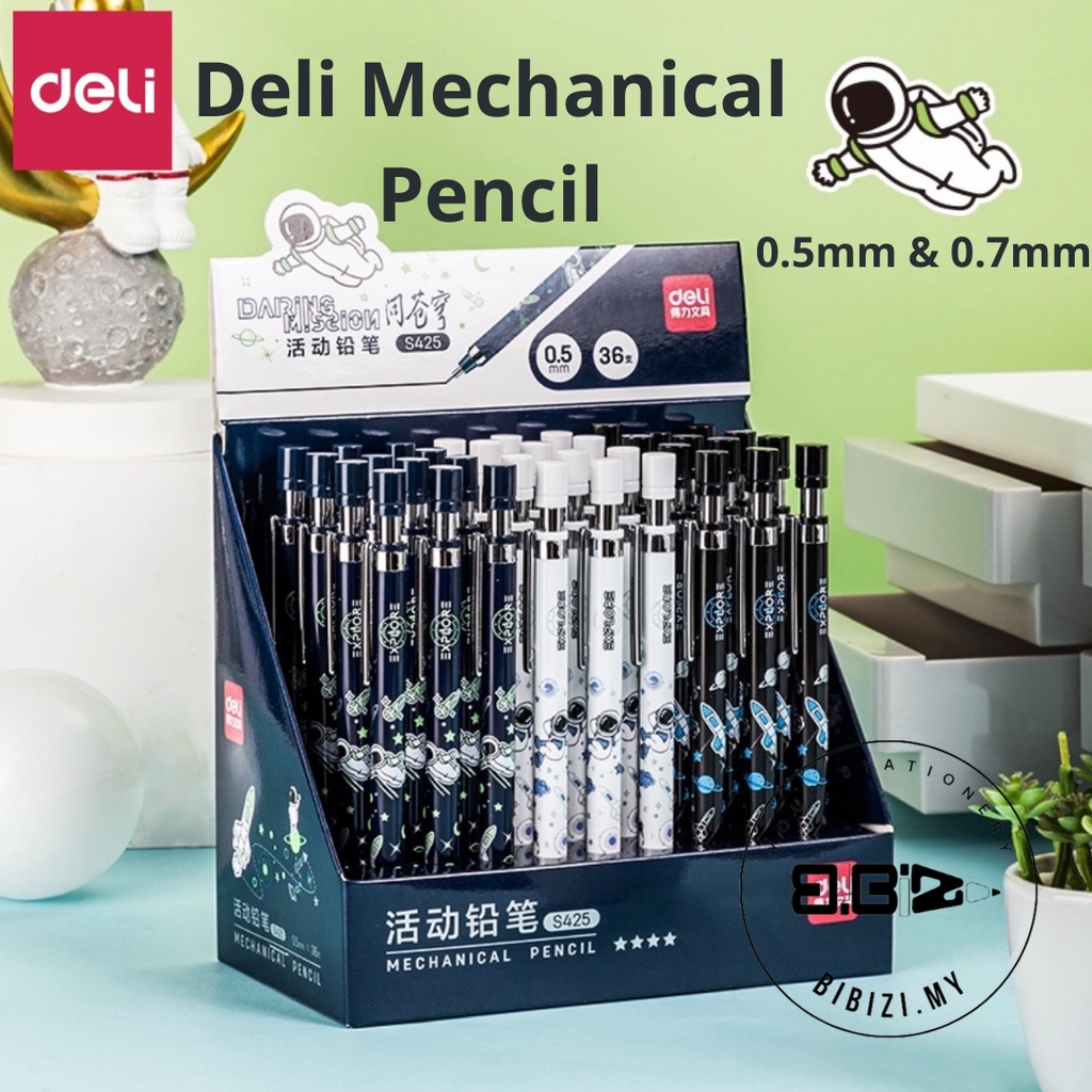 Deli Mechanical Pencil 0.5mm & 0.7mm Press Pencil Stationery Pensil ...