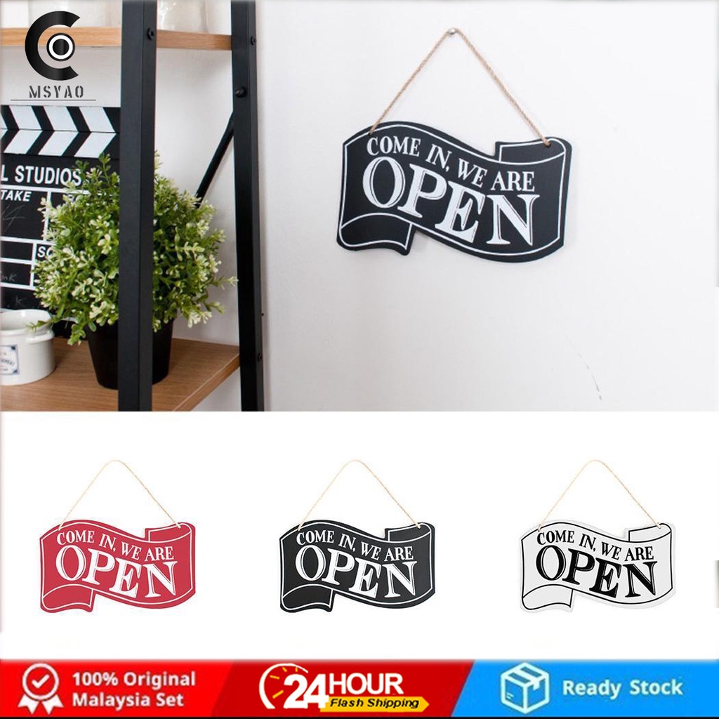 🔥🇲🇾 Open Close Sign 🇲🇾 Signboard Indoor Sign Decorative Doorplate ...