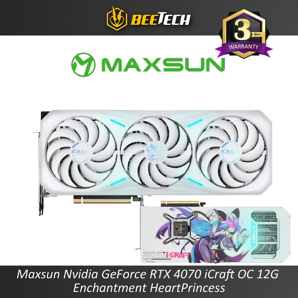 Maxsun Nvidia GeForce RTX 4070 iCraft OC 12G Enchantment Heart Princess ...