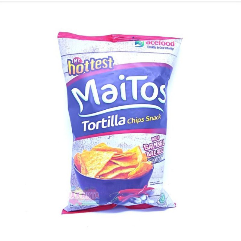 (CHICTION) Maitos TORTILLA CHIPS SNACK BALADO SAMBAL FLAVOR 140G ...