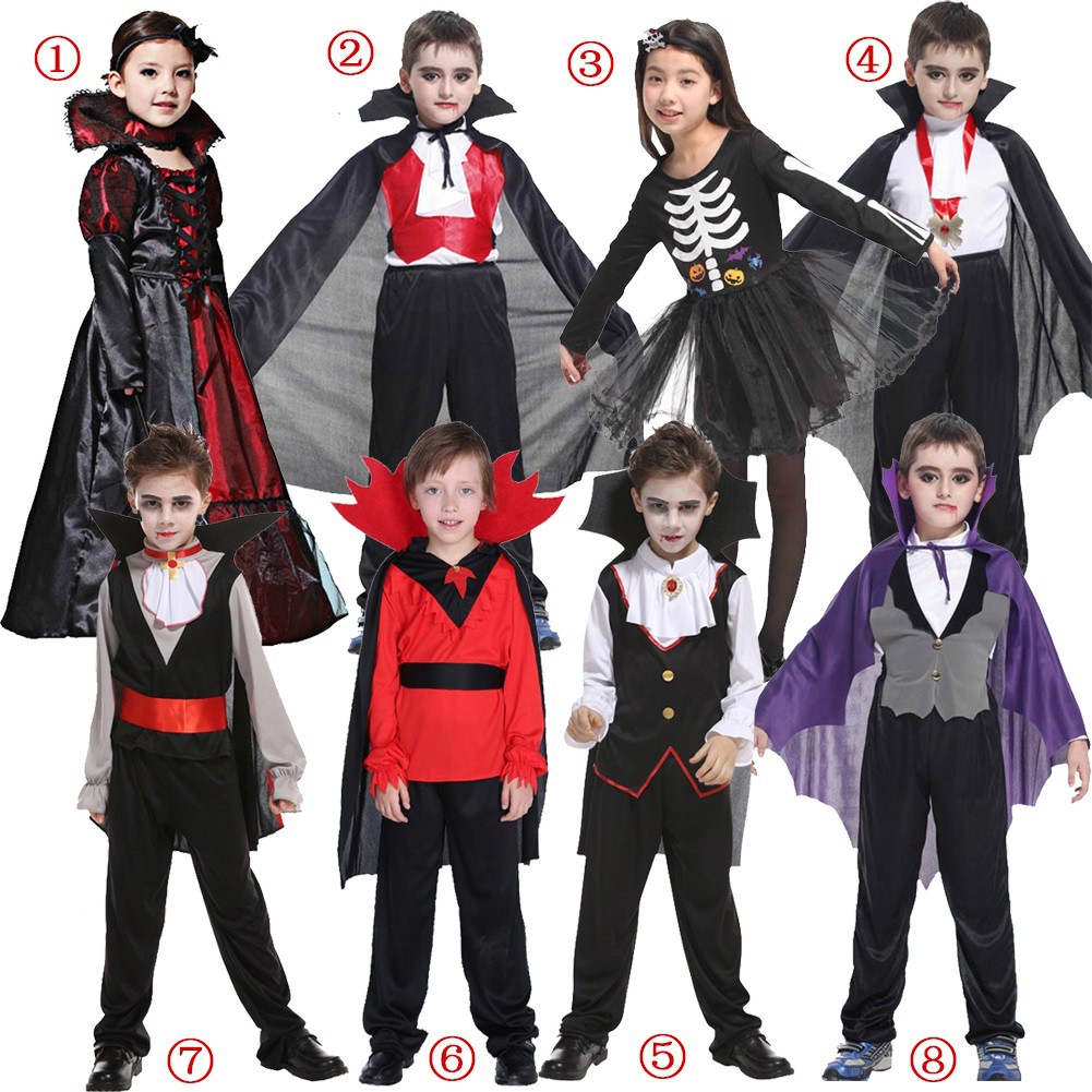 Kids Royal Vampire Costume Set for Boys Halloween Dress Up Party Role ...