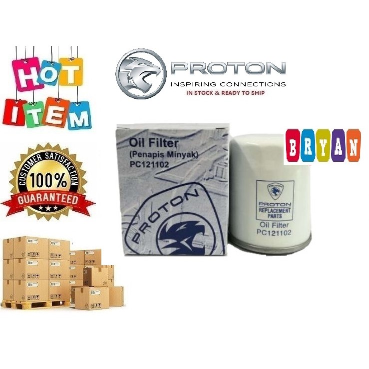 PROTON Oil Filter PC121102 Wira Perdana Persona BLM Preve Exora Gen2 ...