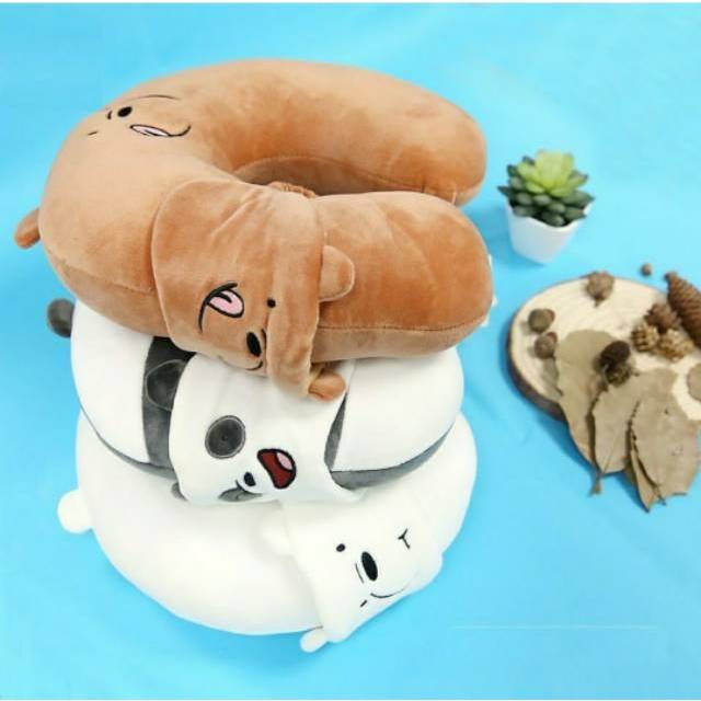 We Bare Bears Miniso Neck Pillow + Eye Patch | Shopee Malaysia