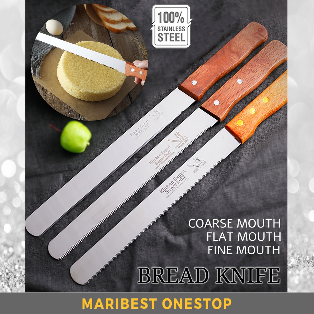 12 /14 inch Bread Knife Cake Knife Pisau Roti Pisau Bergerigi Kek ...
