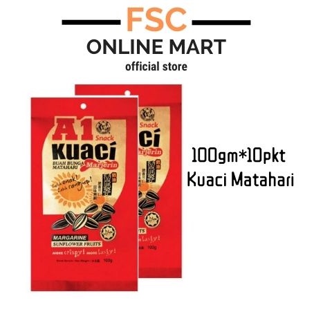 [FSC] A1 Kuaci Bunga Matahari 100gm x 10pkt (Bundle) | Shopee Malaysia