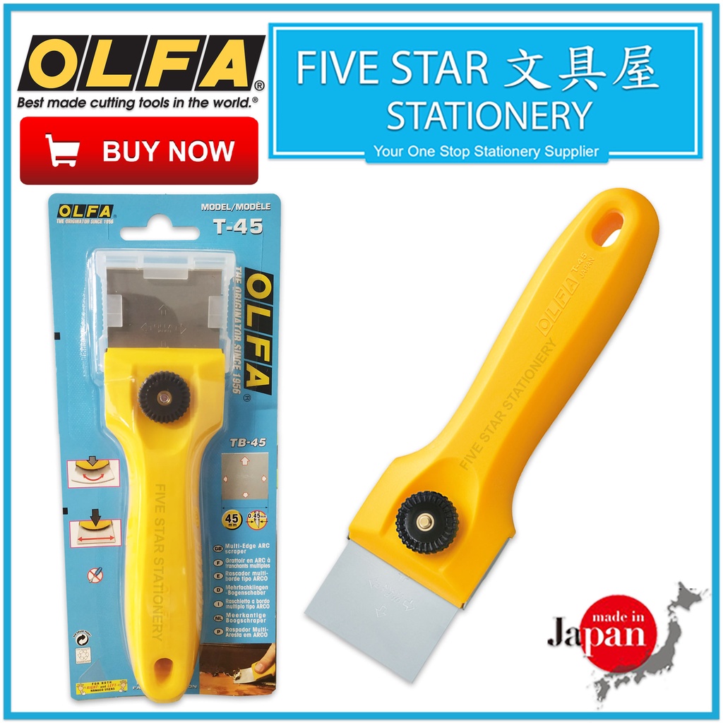 fivestar2u Olfa T45 Multi-Edge ARC Scraper T-45 Olfa Original Malaysia Pisau Mata Tajam | Shopee ...