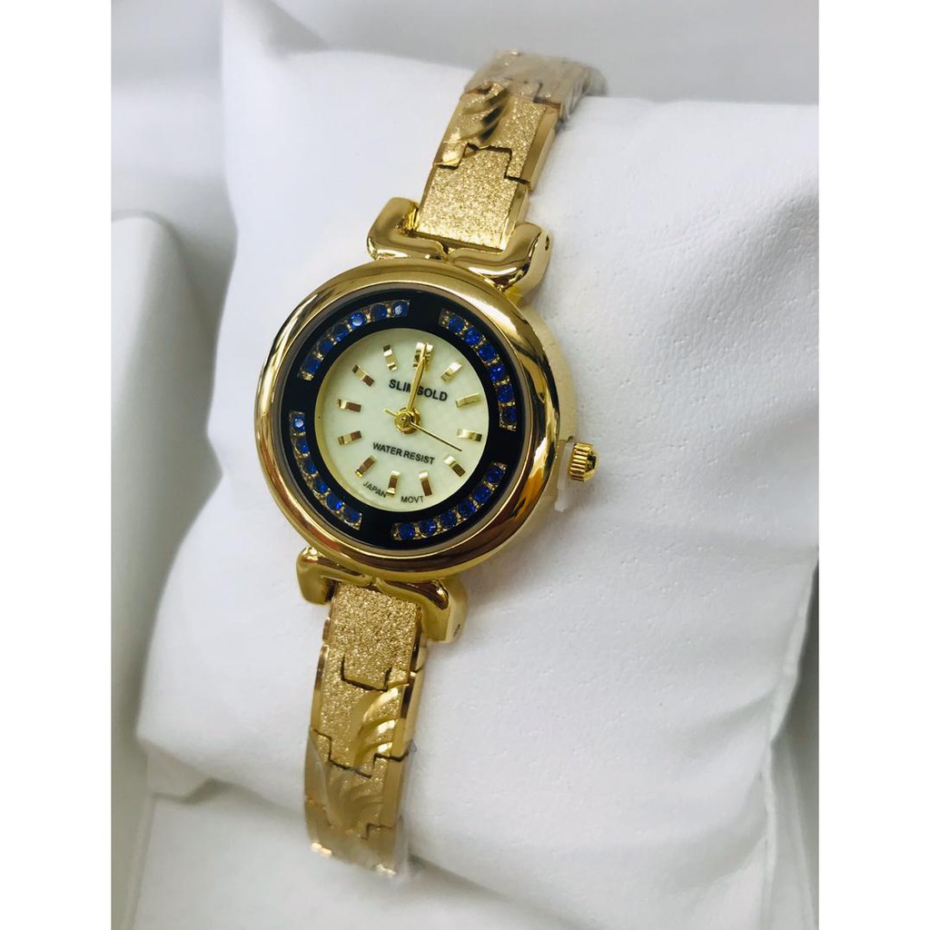 SLIM GOLD Watch For Women With Box | Shopee Malaysia