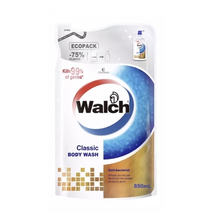Walch Anti-Bacterial Body Wash (Eco Pack) 850 ML | Shopee Malaysia