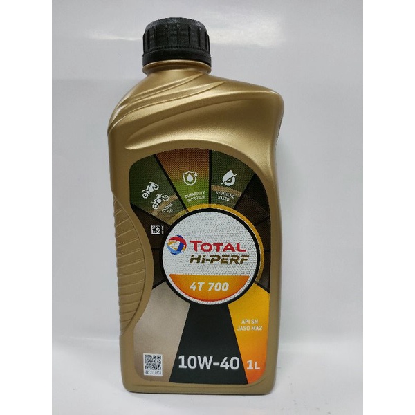 TOTAL 4T 700 10W40 SEMI SYNTHETIC HI-PERF (1 LITRE) | Shopee Malaysia