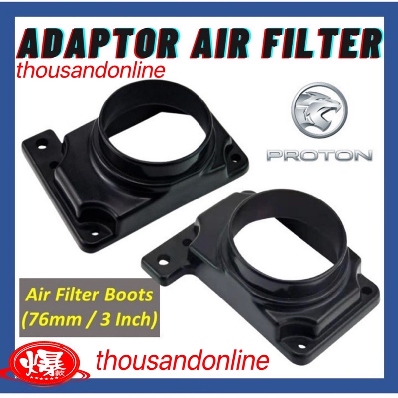 PROTON WIRA 1.6 INJECTION AIR FILTER BOOTS AIR FLOW ADAPTOR (76MM ...