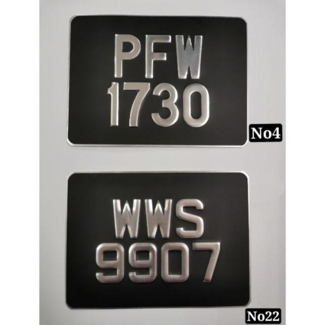 NO PLATE BESI MOTOR KETUK (Sticker Depan sama design dengan no ...