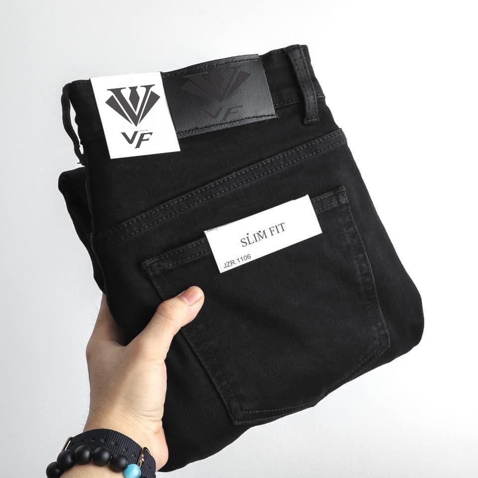 CLASSIC HIGH QUALITY PLAIN BLACK MEN'S JEANS 01VF. | Shopee Malaysia
