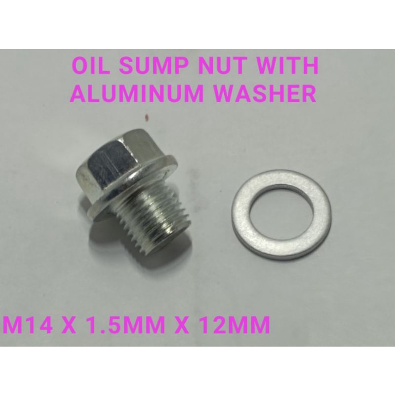 PROTON OIL SUMP NUT WITH ALUMINIUM WASHER PROTON SAGA, WIRA, WAJA 1.6 ...
