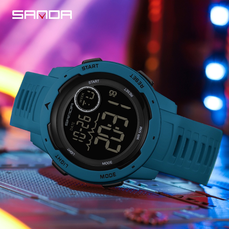 Sanda Fashion Personality Digital Large Dial Outdoor Sports Waterproof ...
