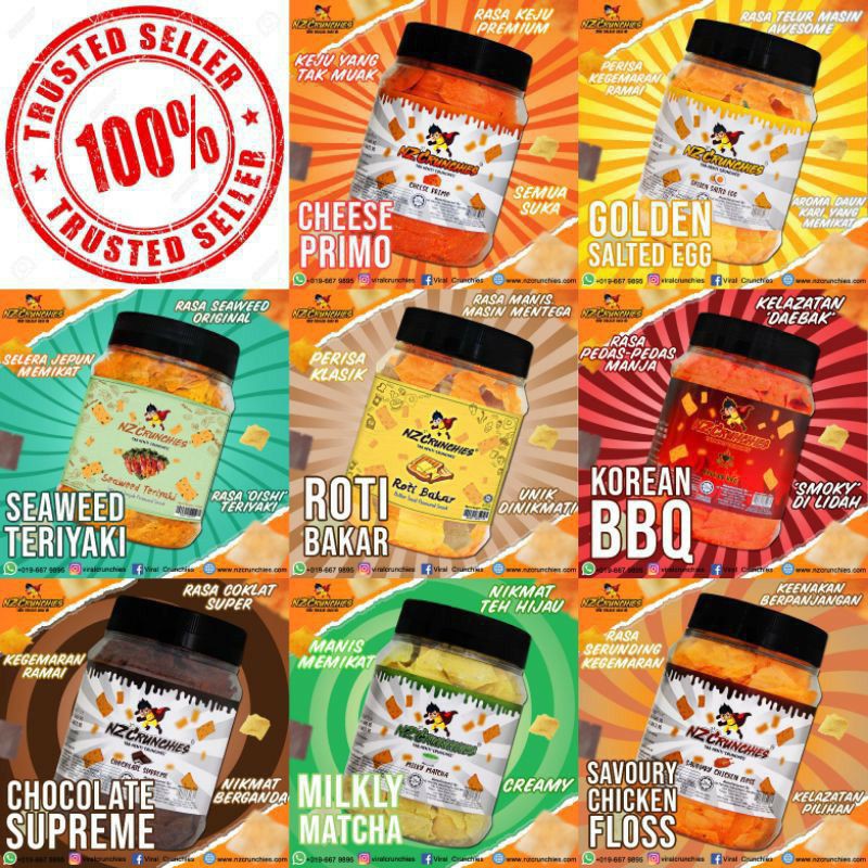 💥POPIA VIRAL NZ CRUNCHIES PELBAGAI PERISA 💥 | Shopee Malaysia