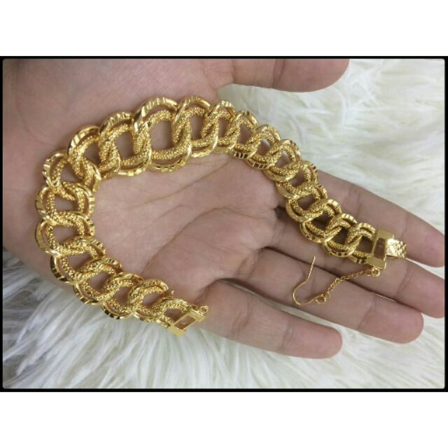 🔥🔥24K Gold Plated Bracelet Gelang Tangan Coco Perut Ular Emas Korea🔥🔥 ...