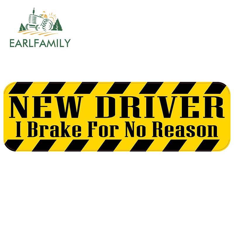 EARLFAMILY 13cm x 4cm New Driver Sign Creative Car Sticker Vinyl JDM ...