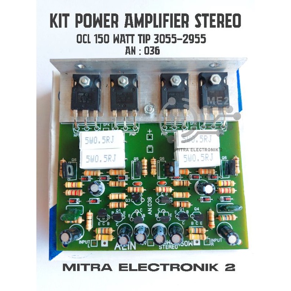 Ocl 150watt STEREO POWER AMPLIFIER KIT PLUS TIP 3055-2955 PLUS HEATSINK ...