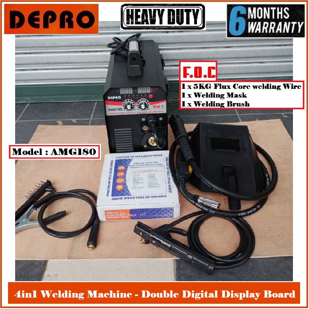 DEPRO 4in1 Mig Welding Machine - Double Digital Display Board - Free ...
