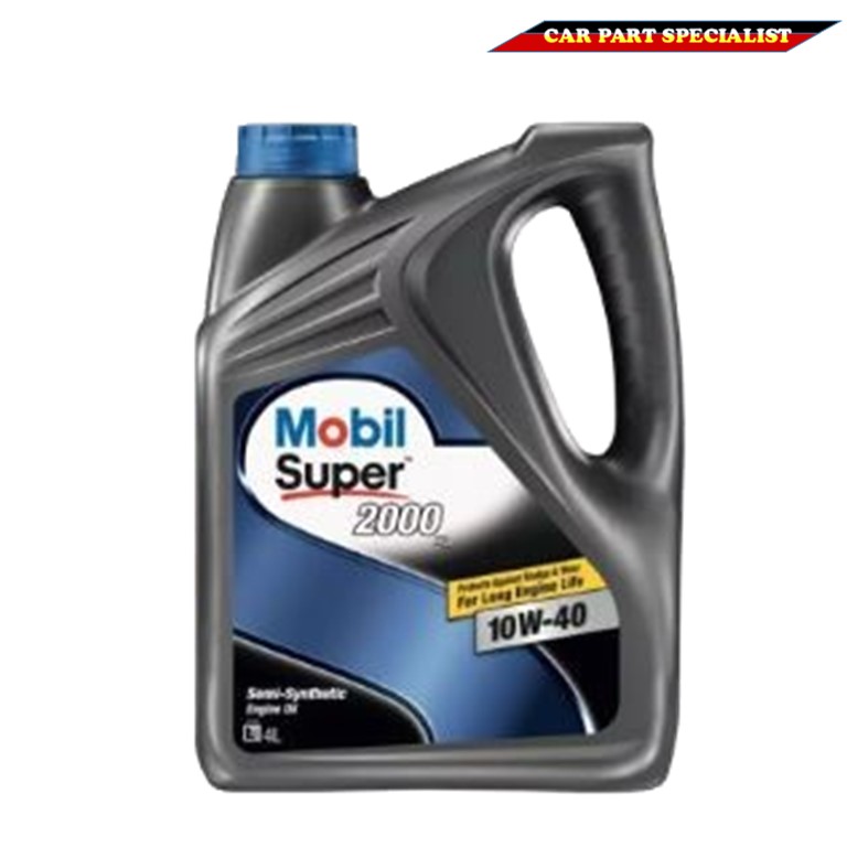 Mobil Super 2000 X2 10W-40 Premium Semi-Synthetic Passenger Vehicle ...
