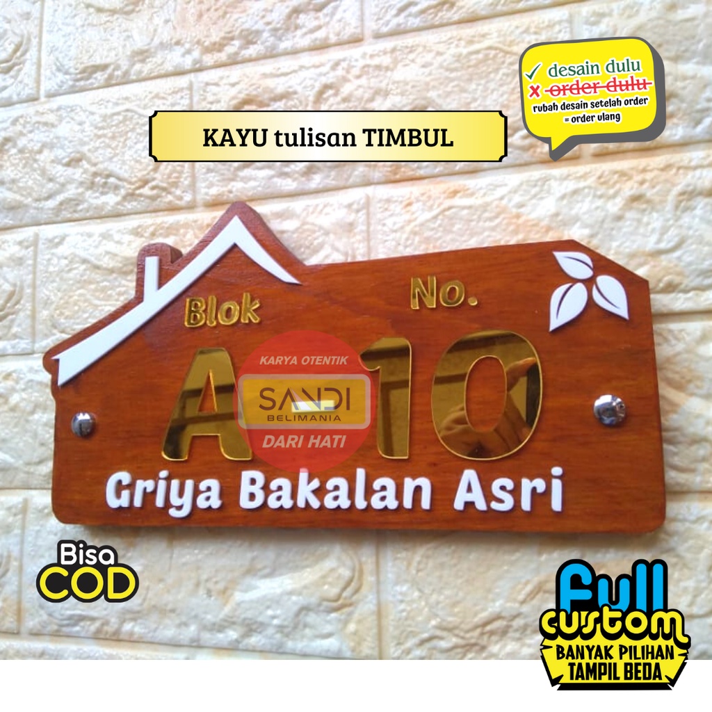 KAYU Acrylic House Number Board | Acrylic House Number | No. Type B ...