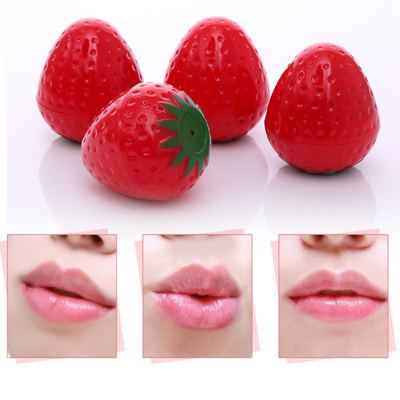 Strawberry Lipbalm Moisturizing Lip Balm Lipstick Lip Protector Sweet ...