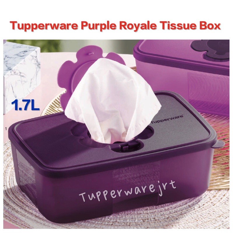 Tupperware Purple Royale Tissue Box 1.7L x 1pc | Shopee Malaysia