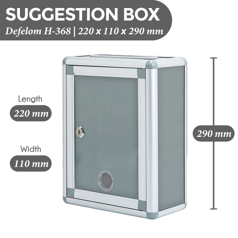 Aluminium Suggestion Box with Safety Lock Wall Mounting Complaint ...
