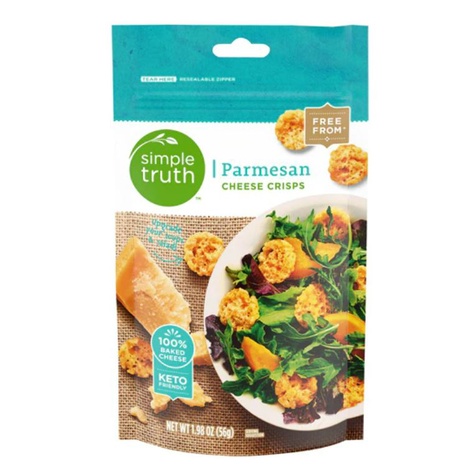 Simple Truth Cheese Crisps, Parmesan, 100% Baked Cheese, Keto Friendly ...