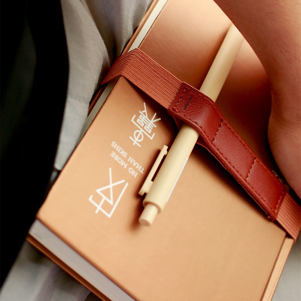 BZS Classic PU Leather Book Belt Pen Holder Adjustable Strap Pen ...