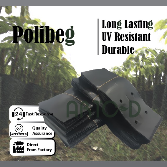 Polibeg hitam Polybeg black PVC semai nursery | Shopee Malaysia